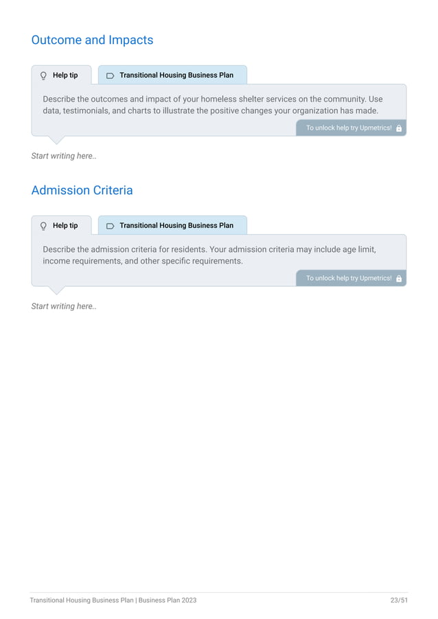 Transitional Housing Business Plan Example | PDF