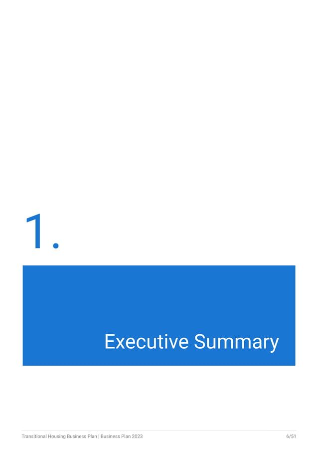 Transitional Housing Business Plan Example | PDF