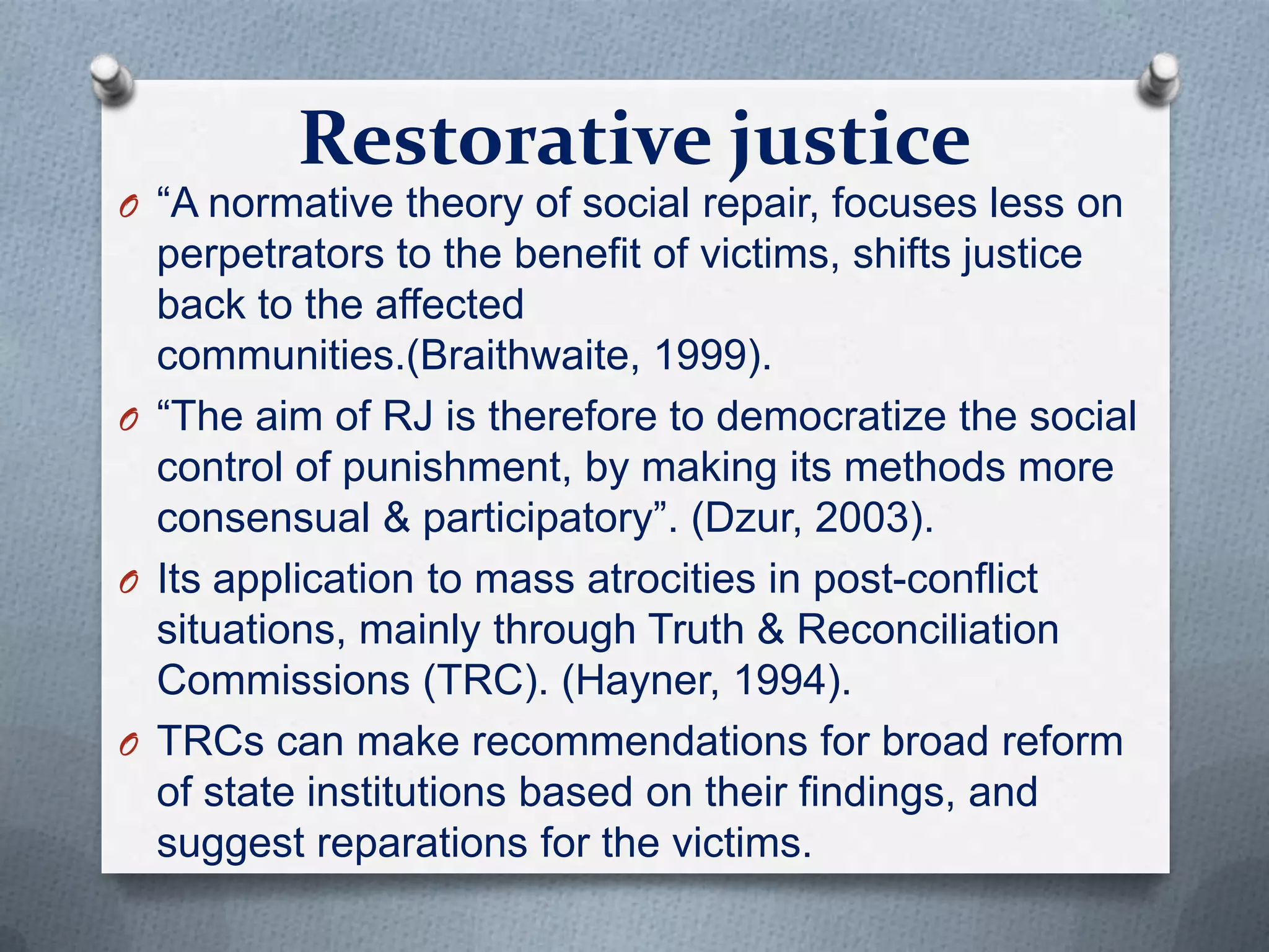 Transitional justice human rights discipline | PPTX