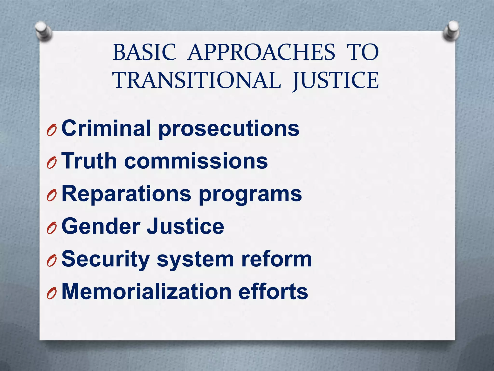Transitional justice human rights discipline | PPTX