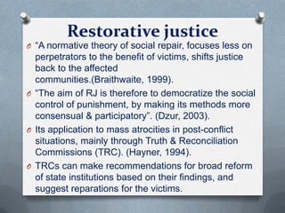 Transitional justice human rights discipline | PPTX