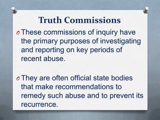 Transitional justice human rights discipline | PPTX