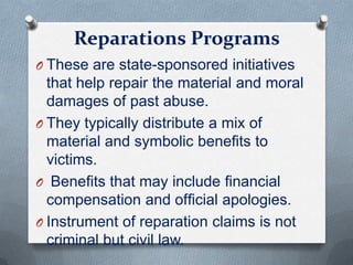 Transitional justice human rights discipline | PPTX