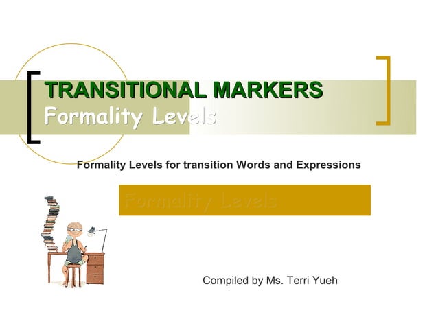 Transitional markers | PPT