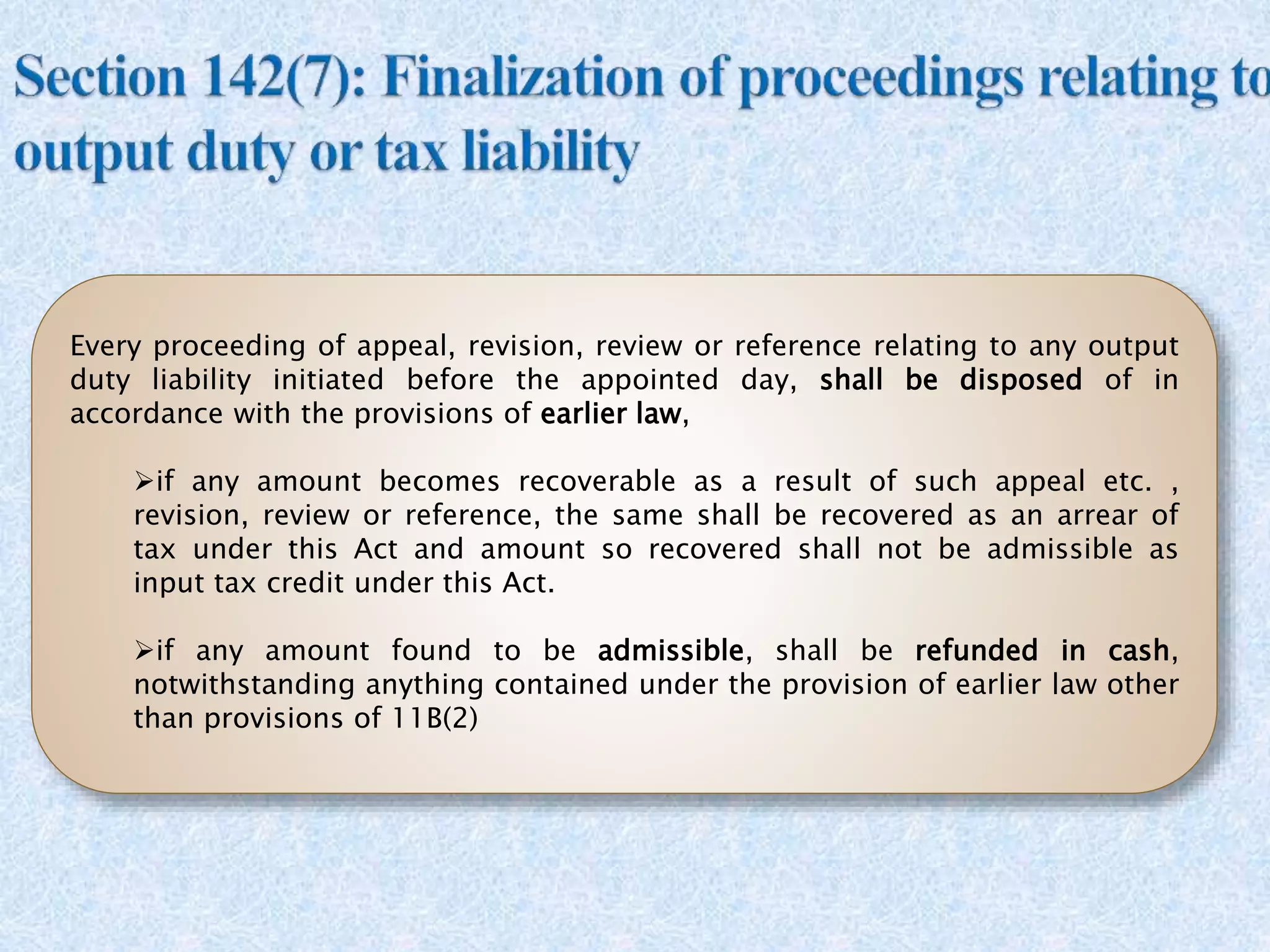 Transitional Provisions GST | PPTX