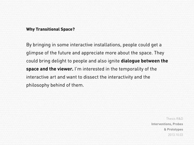 Transitional space presentation | PDF