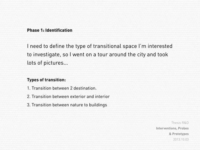 Transitional space presentation | PDF