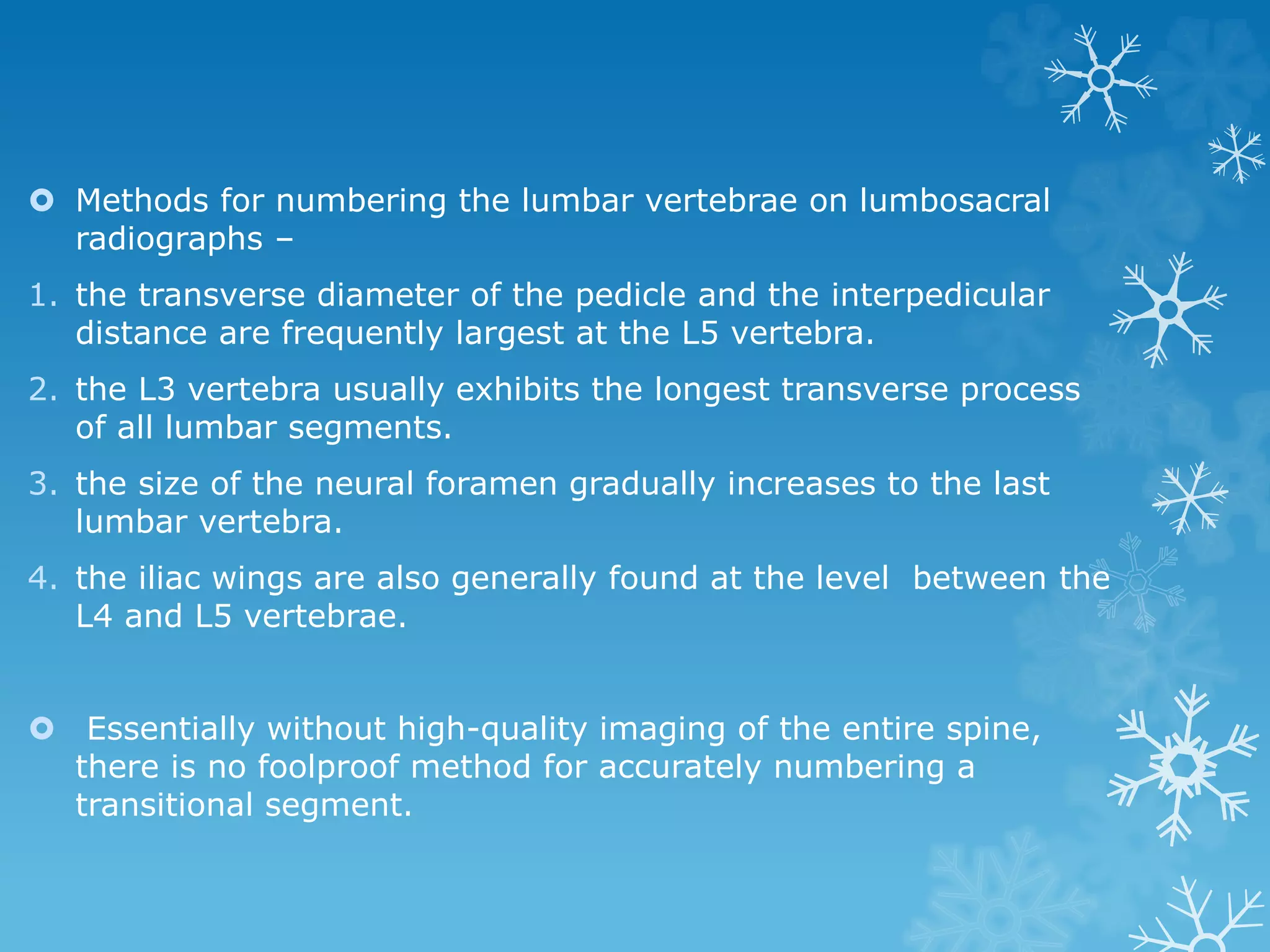 Transitional vertebrae radiology | PPTX