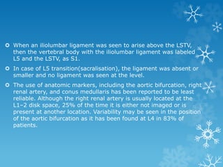 Transitional vertebrae radiology | PPTX