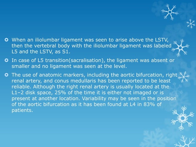 Transitional vertebrae radiology | PPTX
