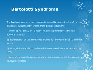 Transitional vertebrae radiology | PPTX