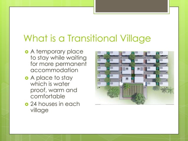 Transitional Village Presentation | PPT