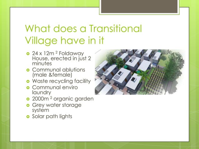 Transitional Village Presentation | PPT