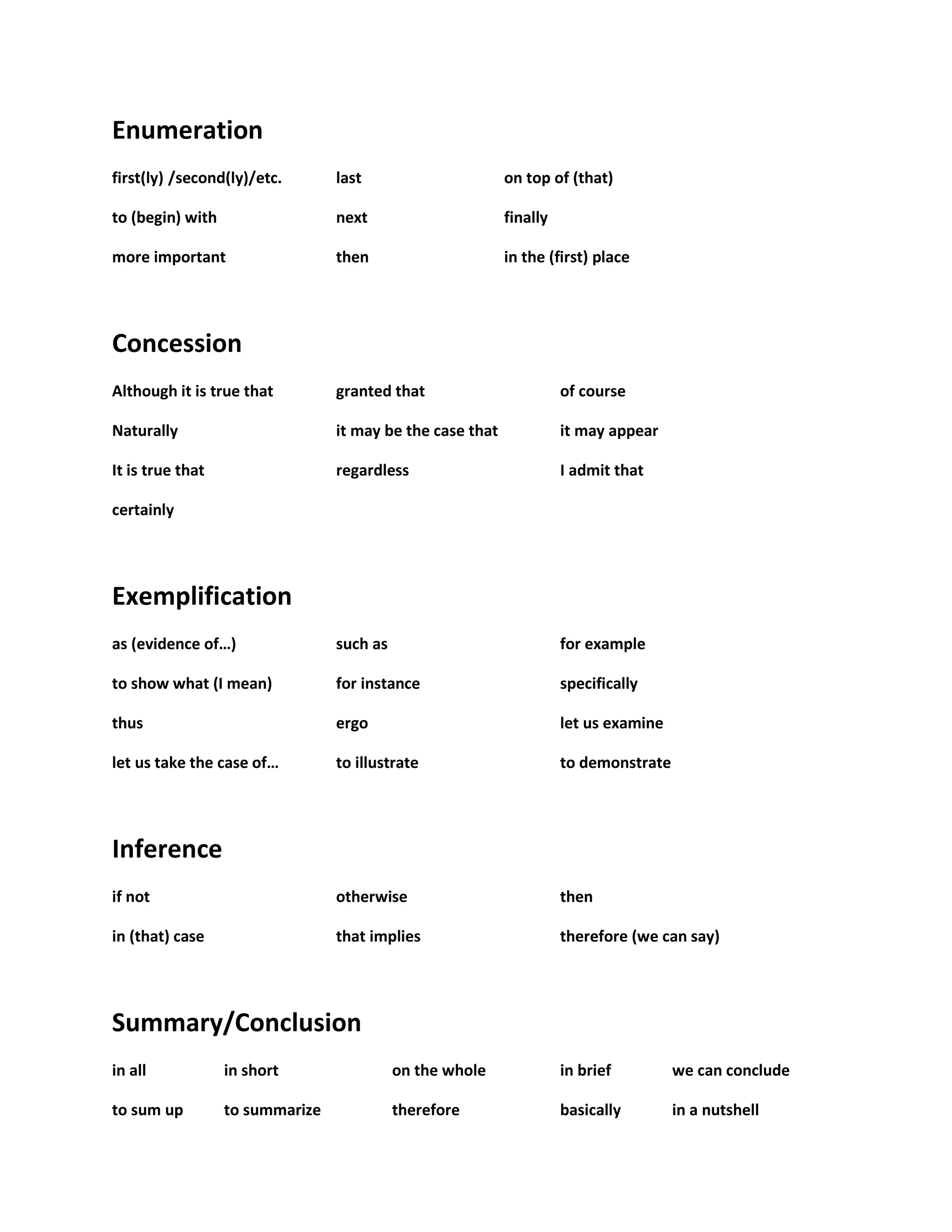 Transitional words | DOCX