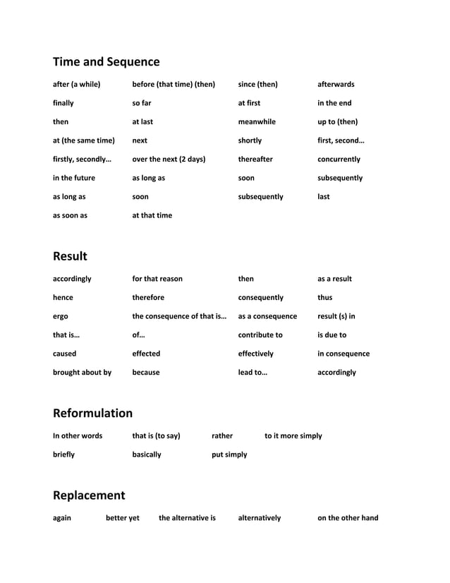 Transitional words | DOCX