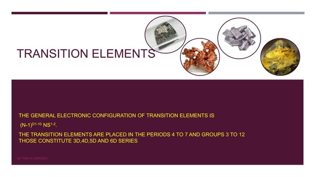 d and f block elements/Transition and inner transition elements | PPT