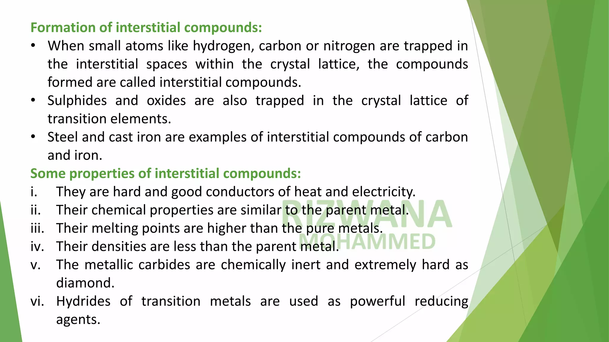 2nd Lecture on Transition & Inner Transition Elements | Chemistry Part ...