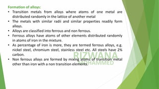 2nd Lecture on Transition & Inner Transition Elements | Chemistry Part I | 12th Std | PDF