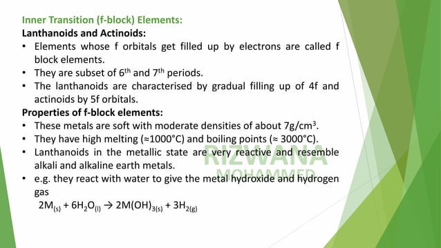5th Lecture on Transition & Inner Transition Elements | Chemistry Part ...