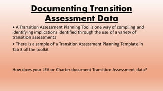 Transition assessment power point | PPTX