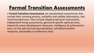 Transition assessment power point | PPTX