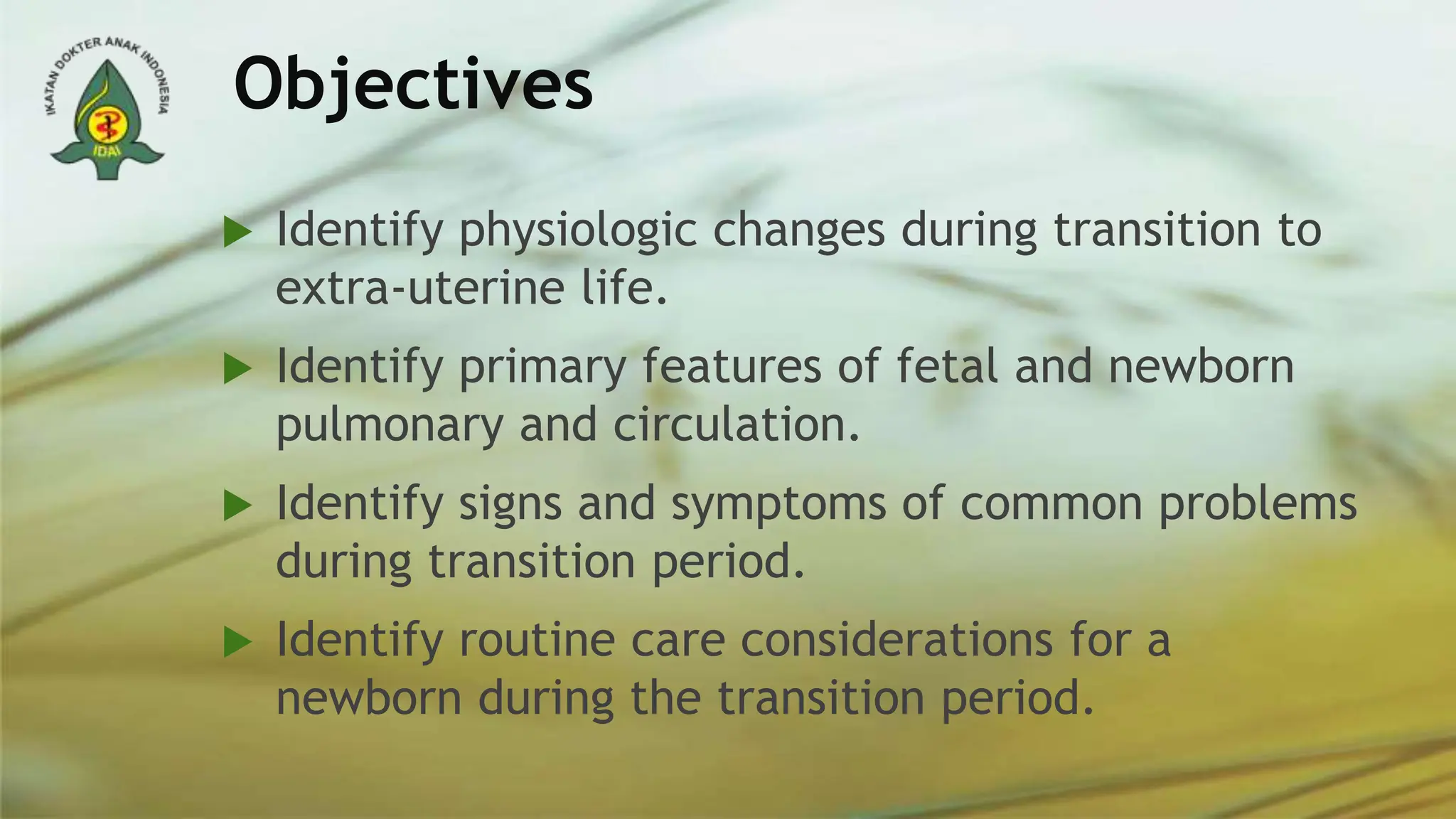 To T Transition at Birth for Health Care Workers.ppt