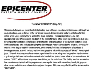 EPICENTER-Transition brief | PPTX | Bars & Restaurants | Attractions