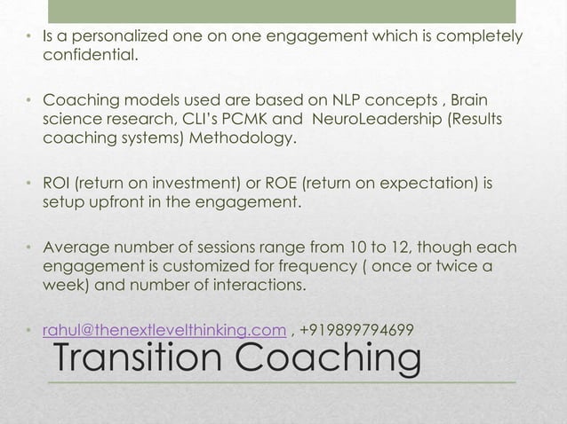 Transitioncoaching | PPT