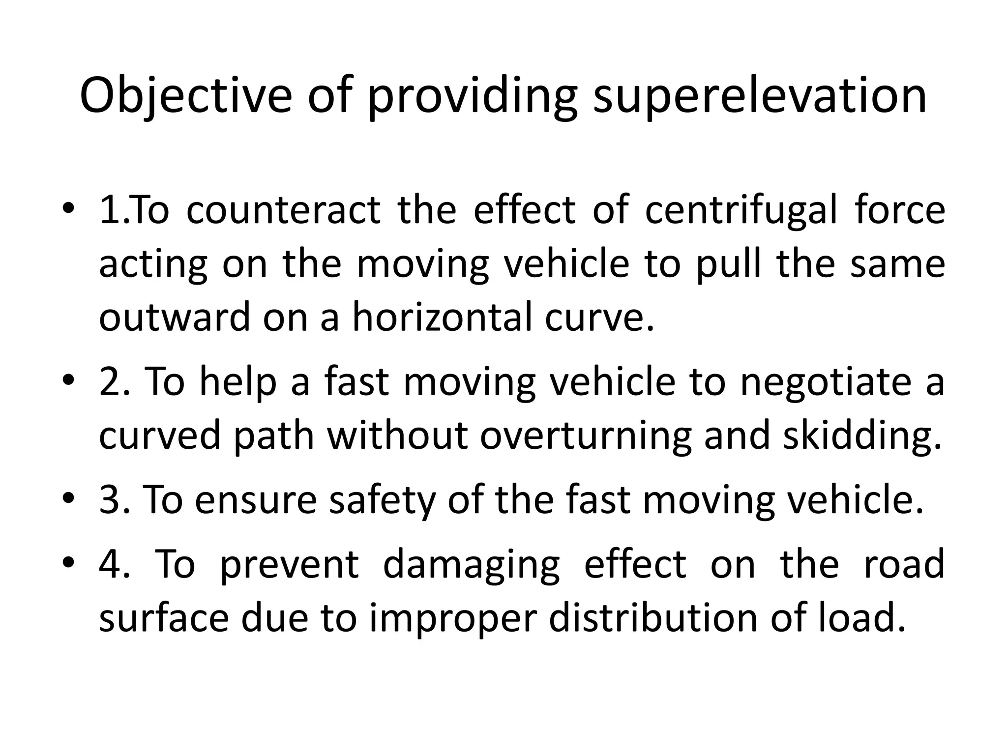 Transition curve and Superelevation | PPTX