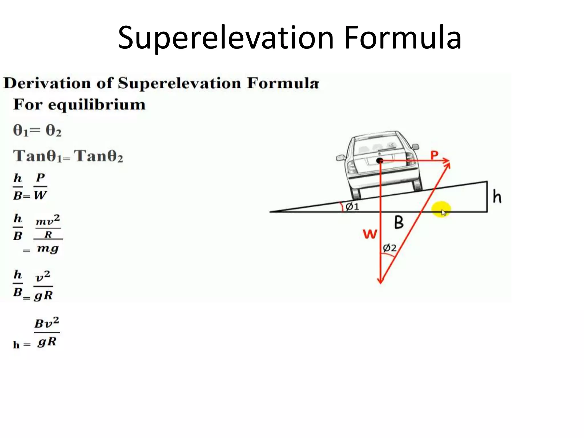 Transition curve and Superelevation | PPTX