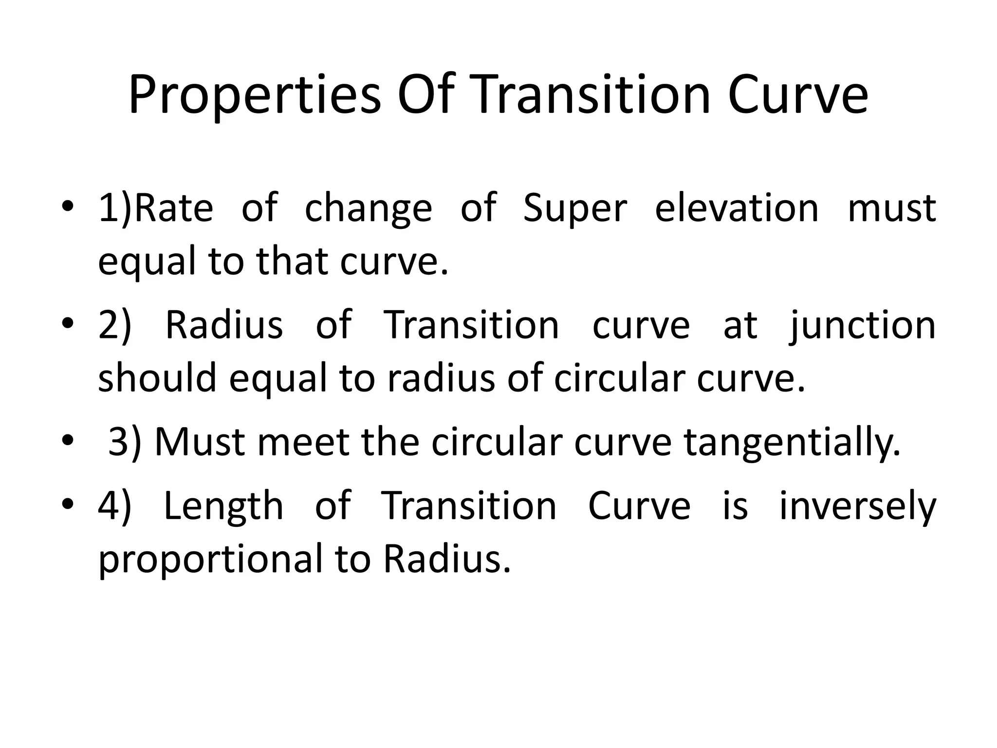Transition curve and Superelevation | PPTX