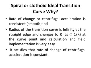 Transition curve and Superelevation | PPTX
