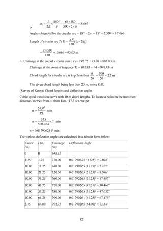 Transition Curves-kenya-road-design-manual-for highway and expressway ...
