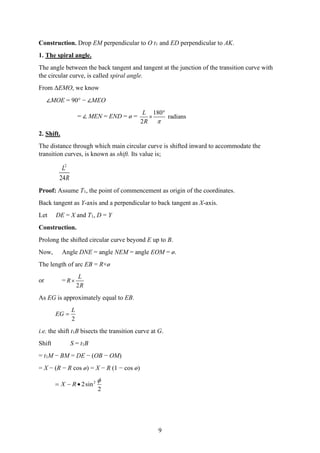 Transition Curves-kenya-road-design-manual-for highway and expressway ...