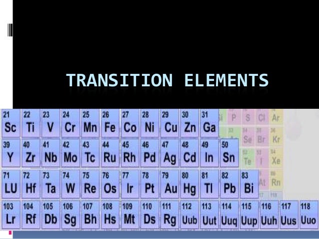 Transition elements