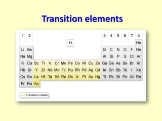 Transition elements | PPTX