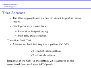 Transition fault detection | PDF
