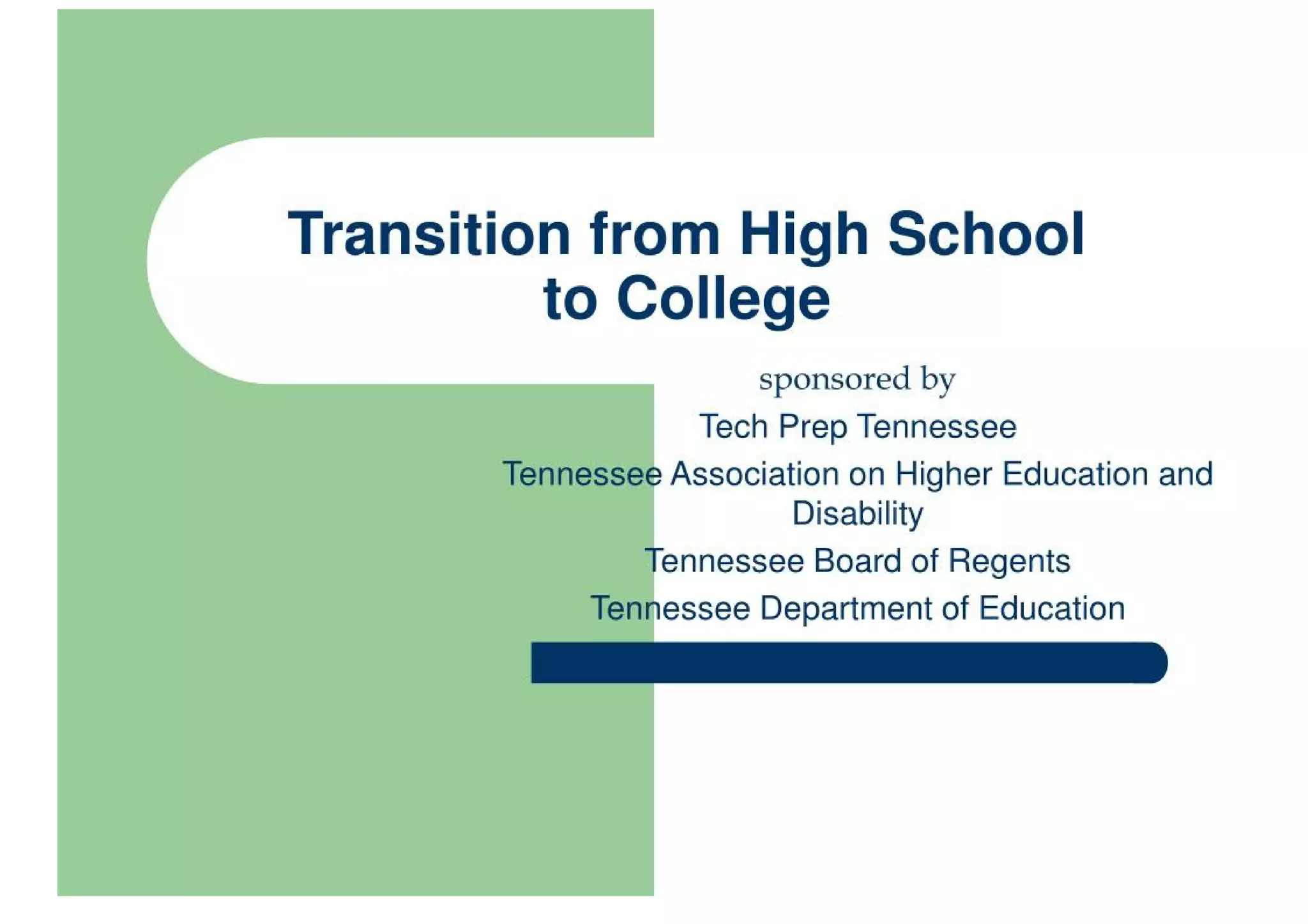 Transition From High School To College | PDF