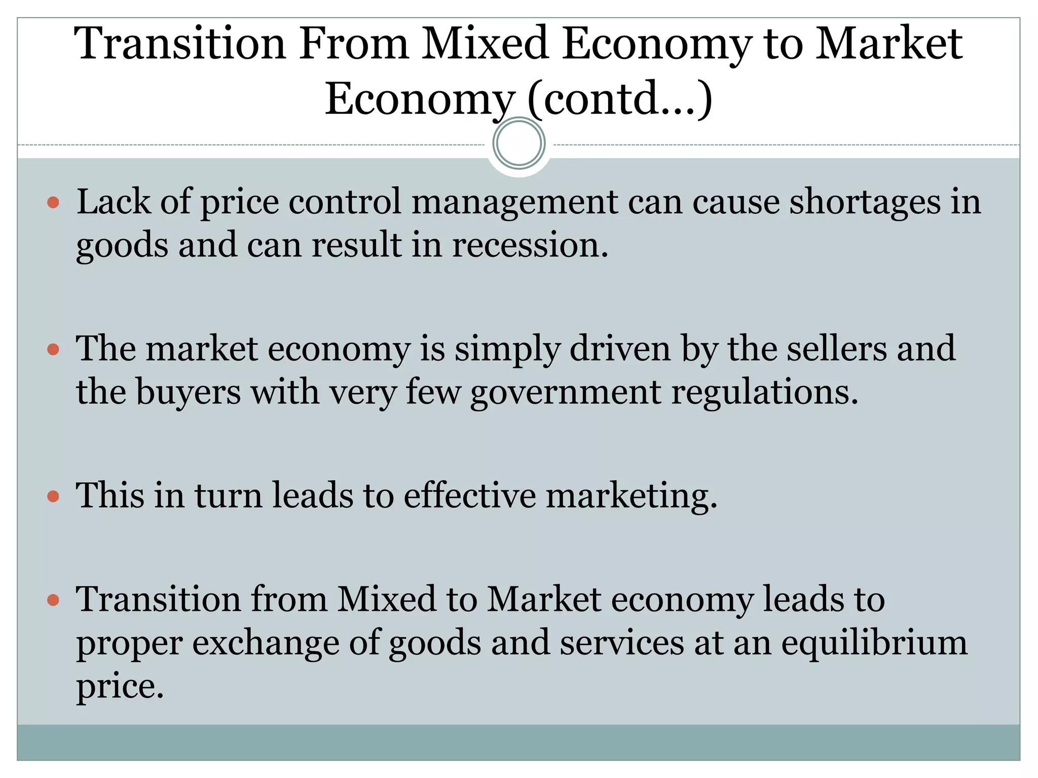 Transition from market economy to mixed economy | PPTX