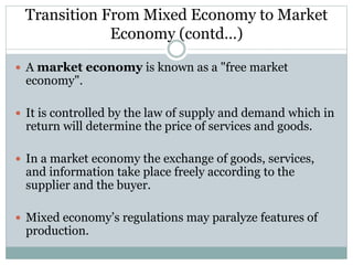 Transition from market economy to mixed economy | PPTX