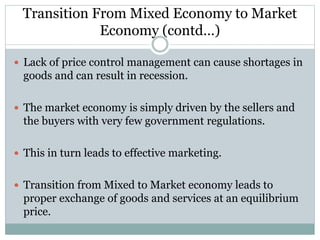 Transition from market economy to mixed economy | PPT