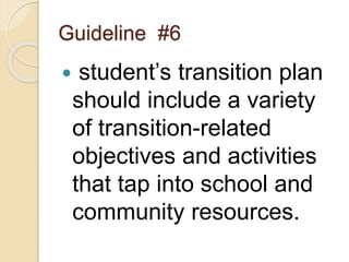 Transition From School to Adult Life for Special Education | PPT