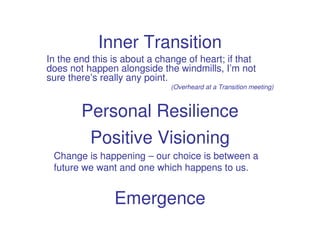 Transition Movement, by Bonnie Hendricks | PPT