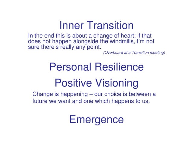 Transition Movement, by Bonnie Hendricks | PPT