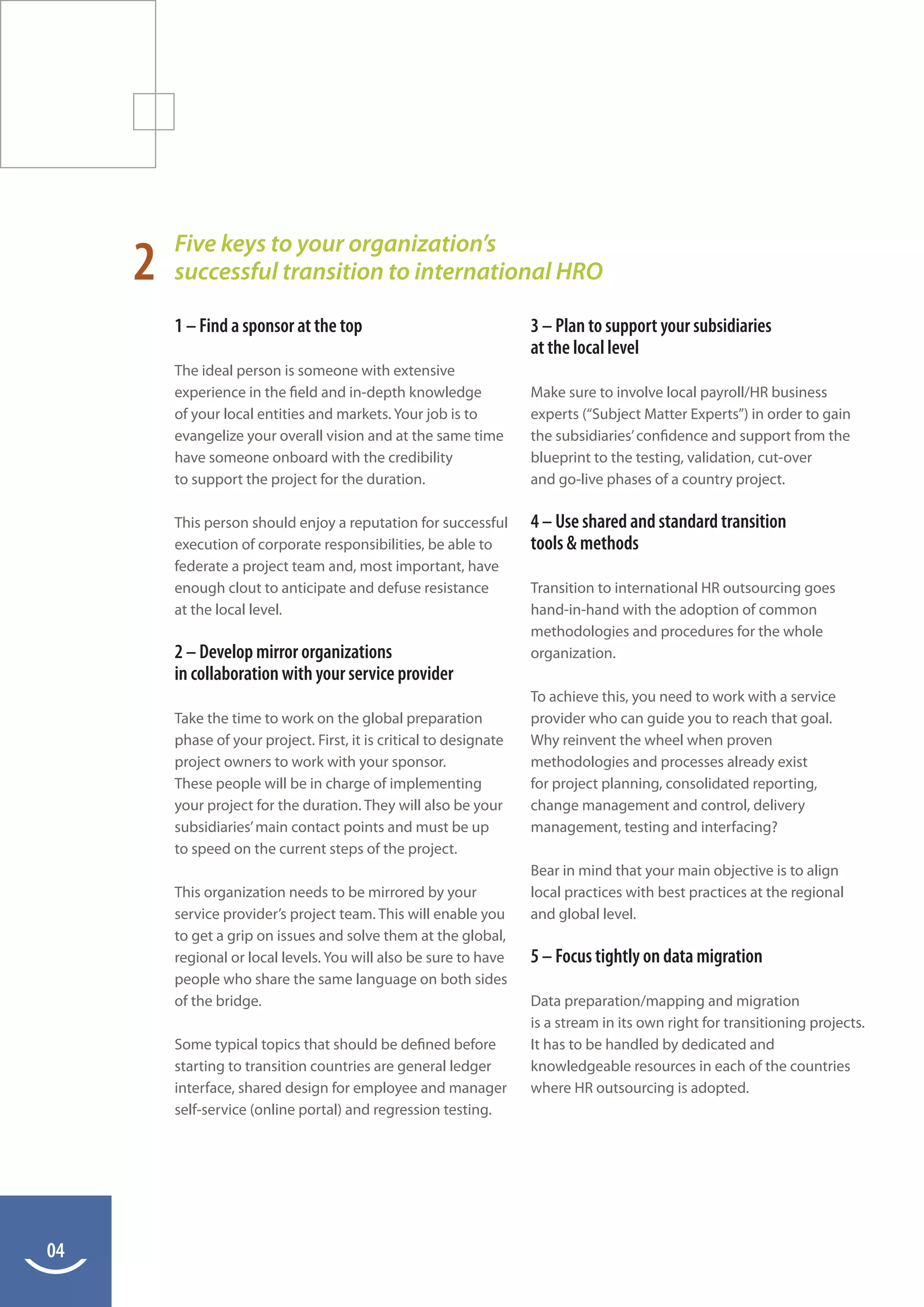 Transitioning your organization to international HRO | PDF