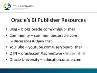 Transitioning from infomaker to bi publisher ppt | PPT