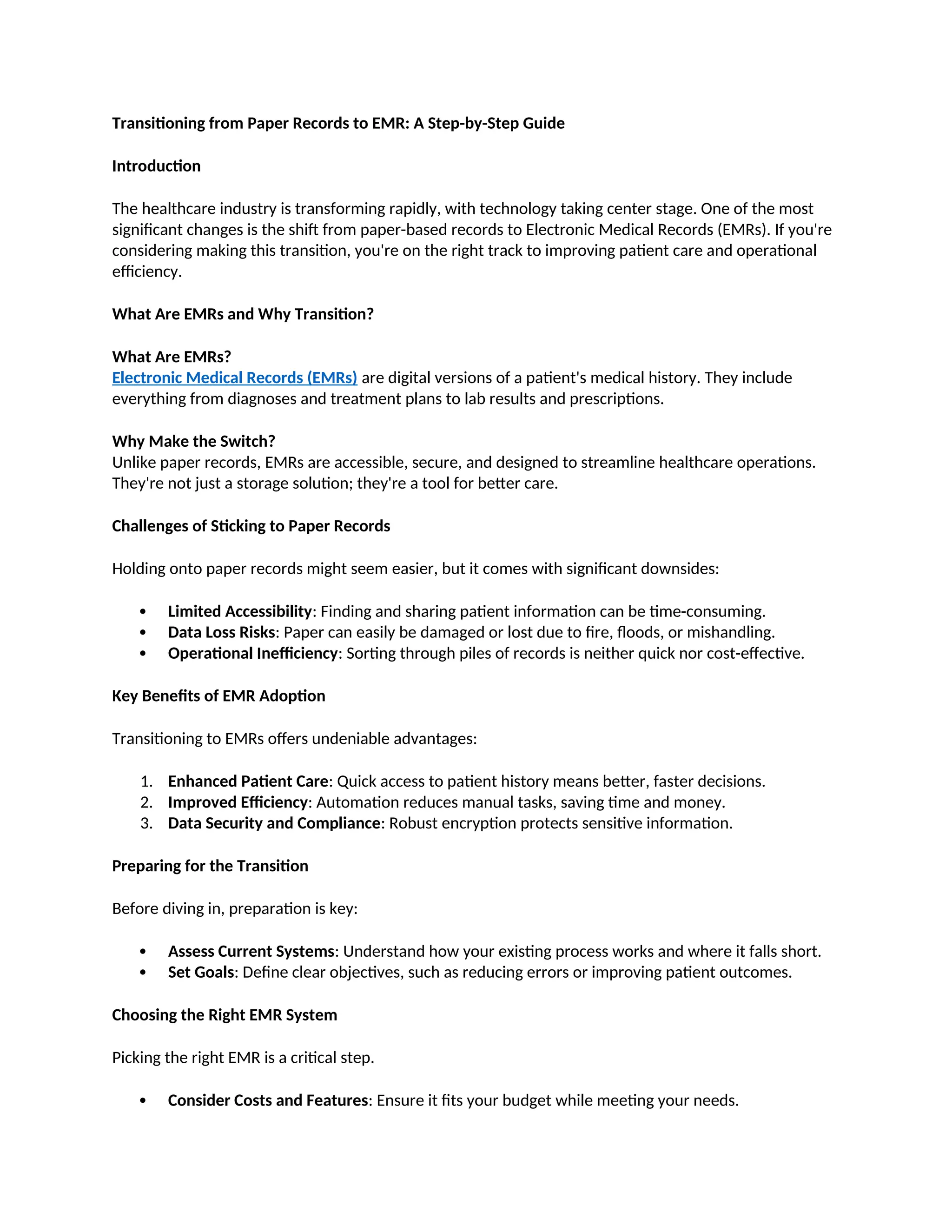 Transitioning from Paper Records to EMR1.docx