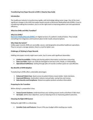 Transitioning from Paper Records to EMR1.docx