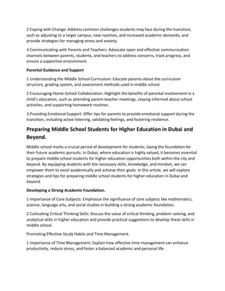 Transitioning From Primary To Middle School: Tips For Students And ...