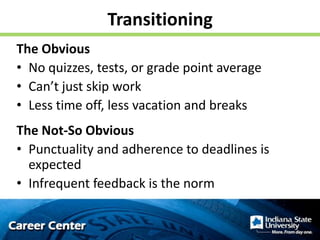 Transitioning from Student to Professional | PPTX